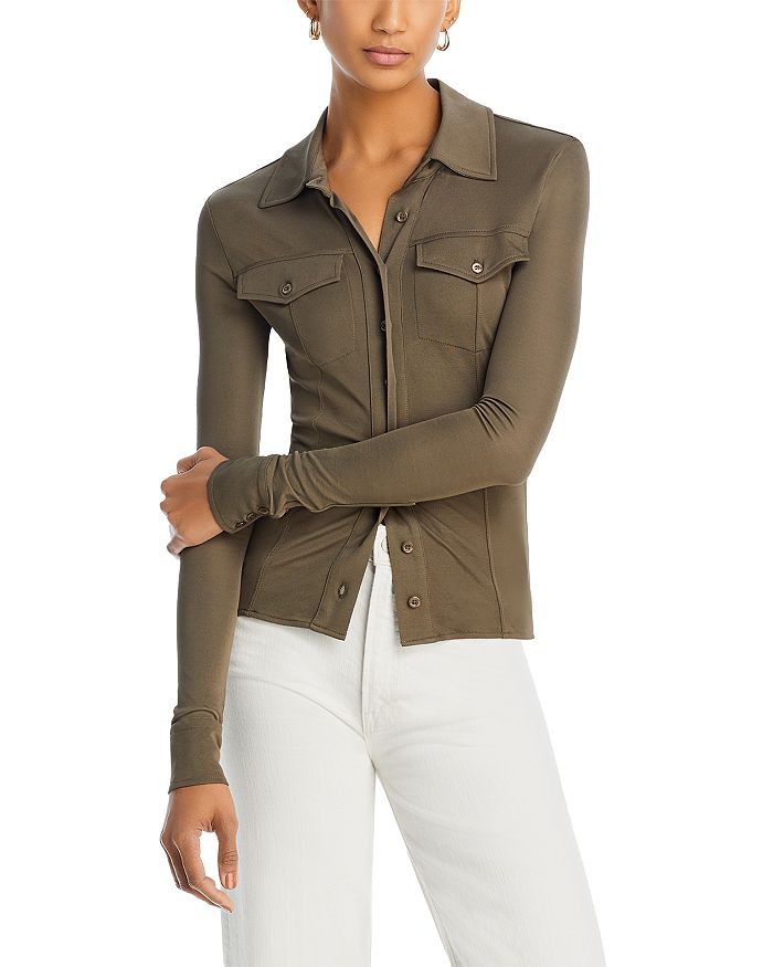 FRAME Jersey Button Up Shirt | Bloomingdale's