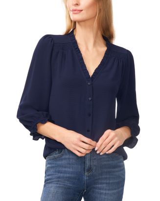 CeCe Ruffle Trim Blouse | Bloomingdale's