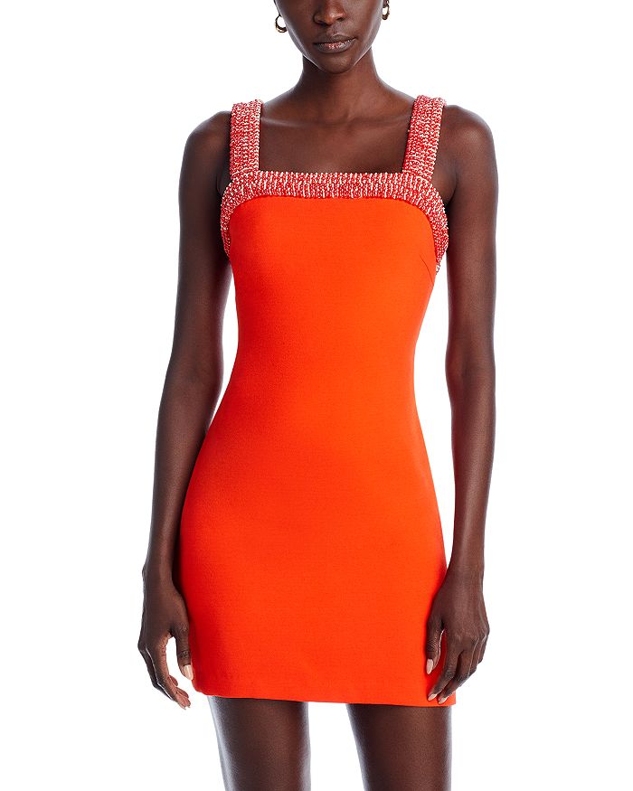 AQUA Beaded Mini Dress - Exclusive | Bloomingdale's
