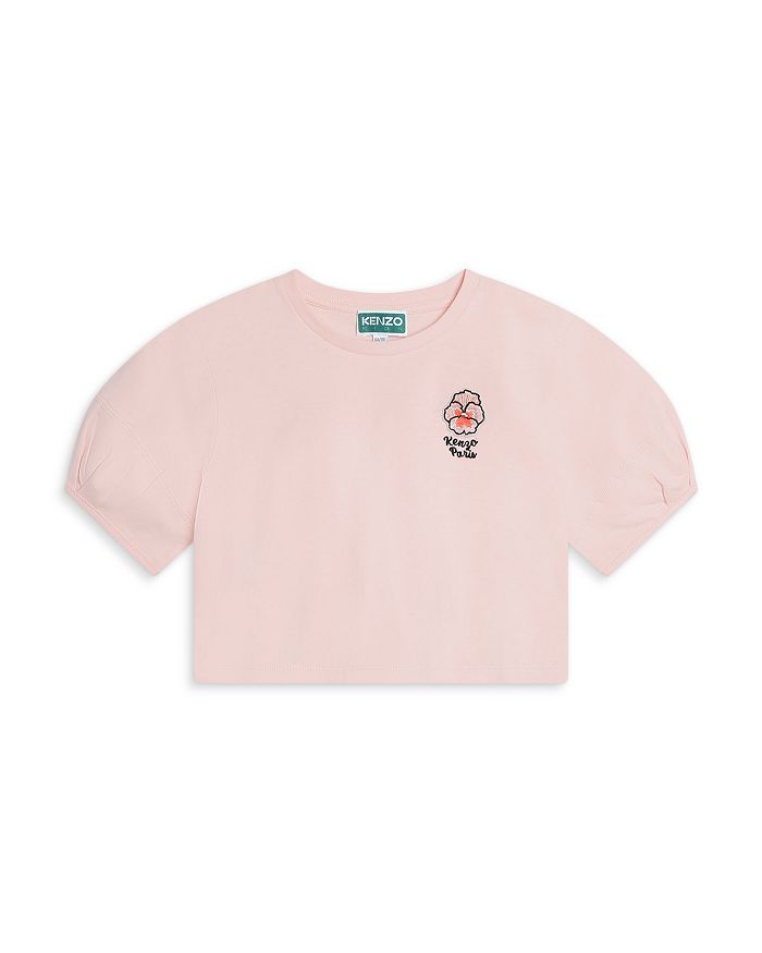 Kenzo Girls' Puff Sleeve Embroidered Tee - Little Kid | Bloomingdale's