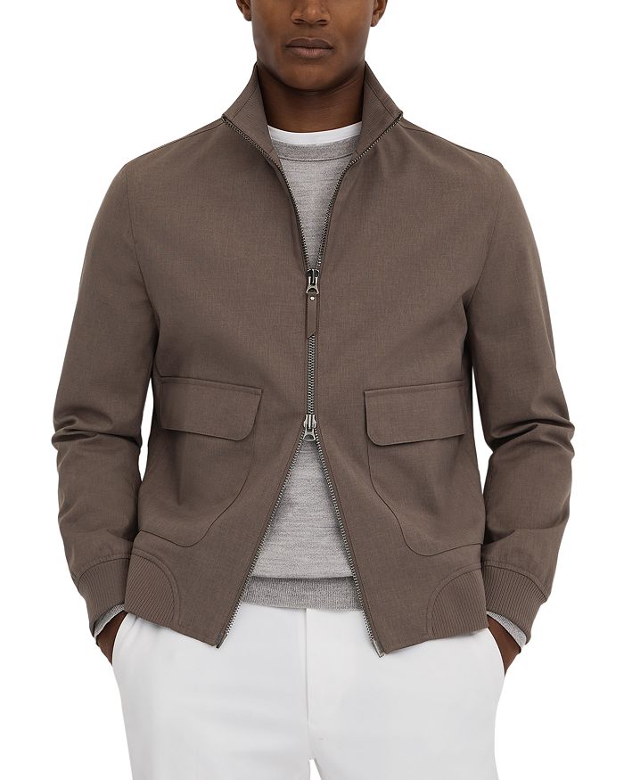 REISS Rufus Zip Front Bomber Jacket | Bloomingdale's