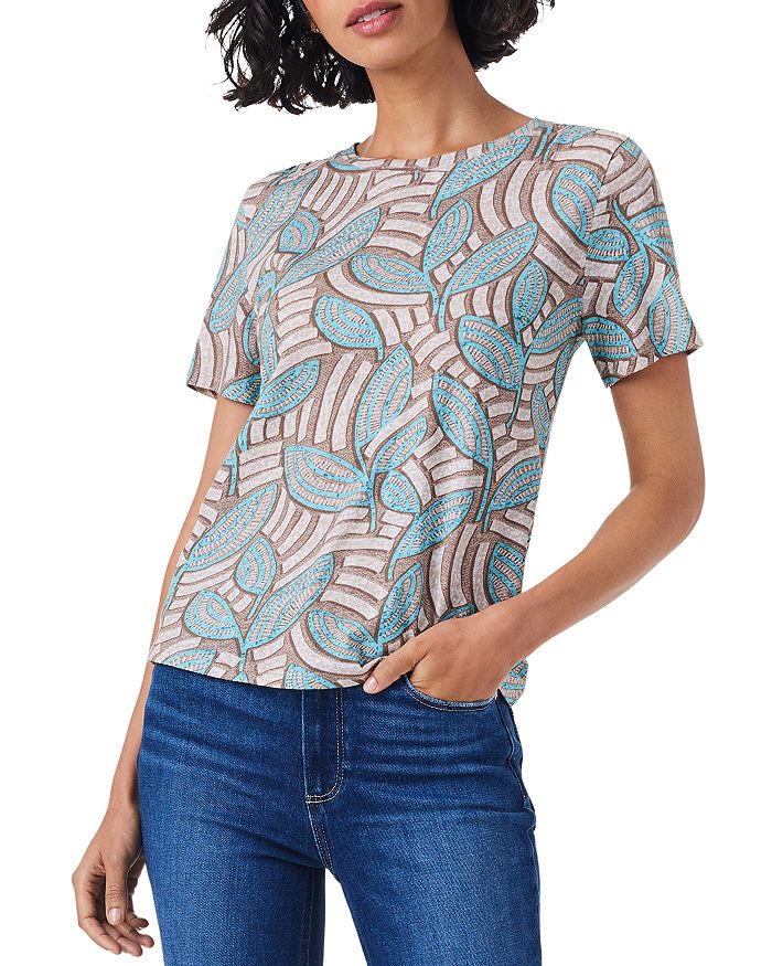 NZT NIC+ZOE Mosaic Fern Printed Tee | Bloomingdale's