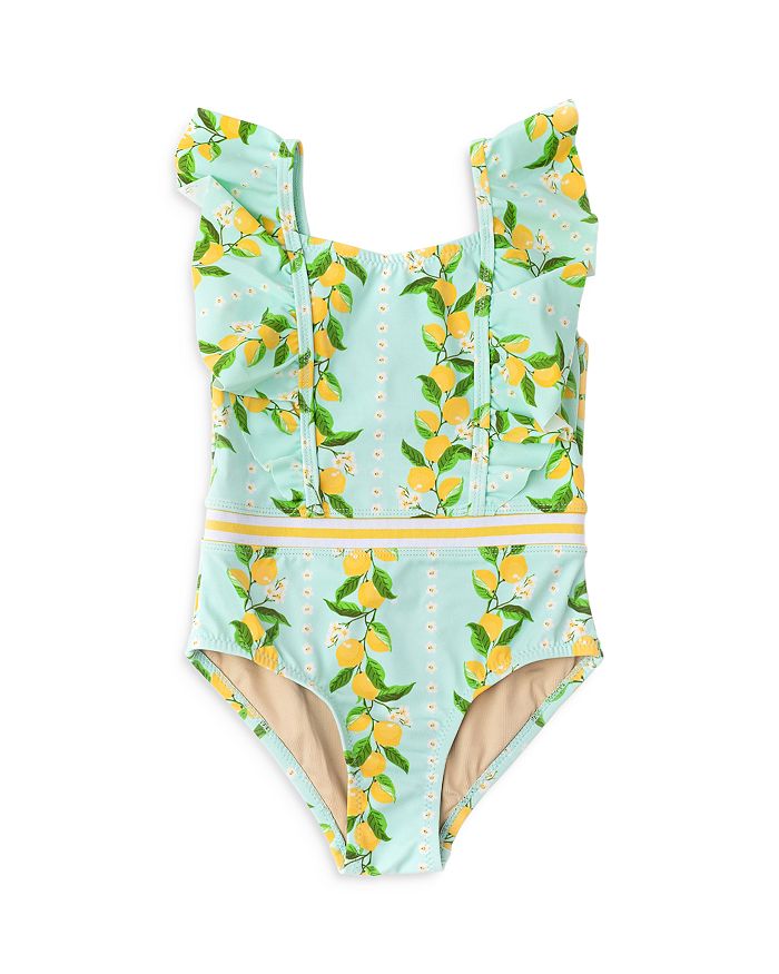 Shade Critters Girls' Citrus Grove Ruffle Shoulder One Piece Swimsuit ...