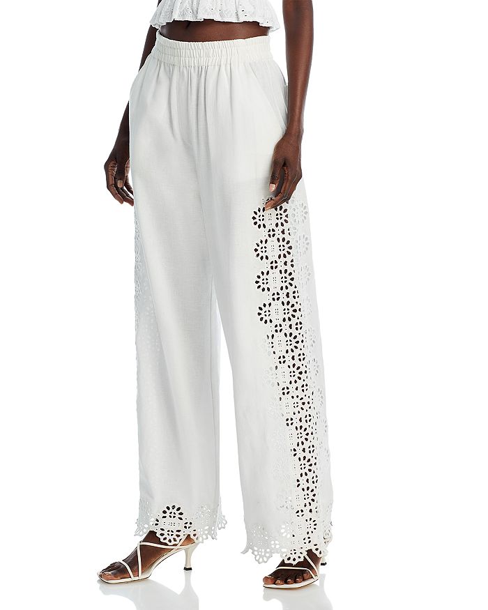 Sea Edith Embroidered Eyelet Pants | Bloomingdale's
