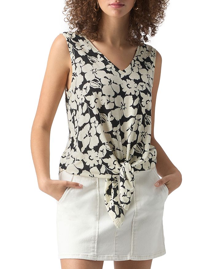 Sanctuary Floral V Neck Tie Front Tank | Bloomingdale's