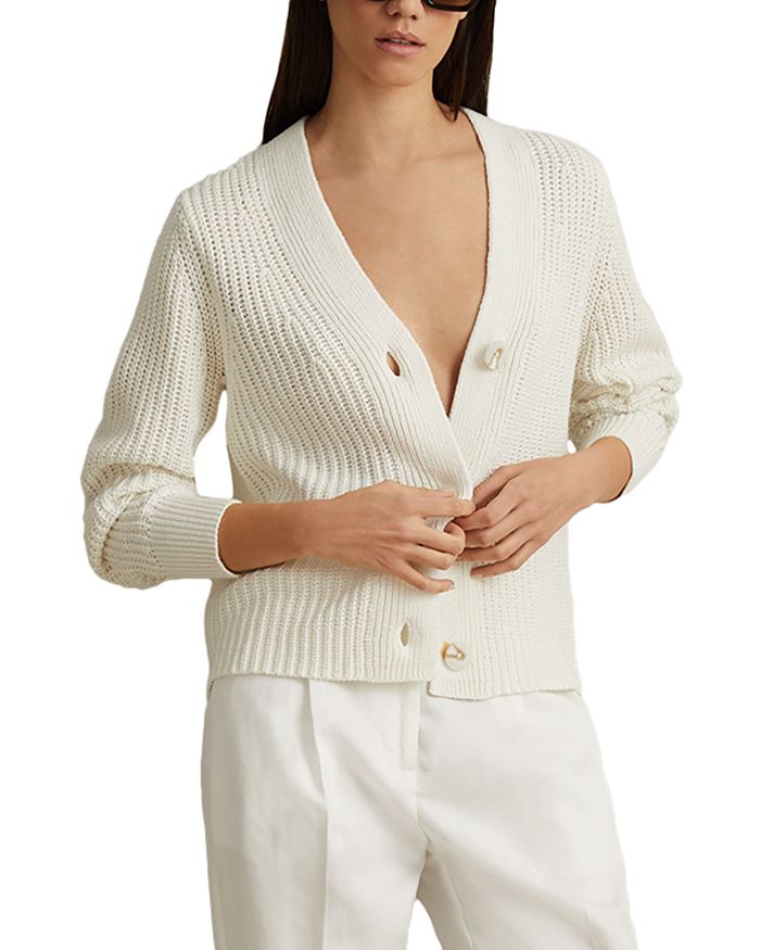 REISS Ariana Chunky Ron Knit Cardigan | Bloomingdale's