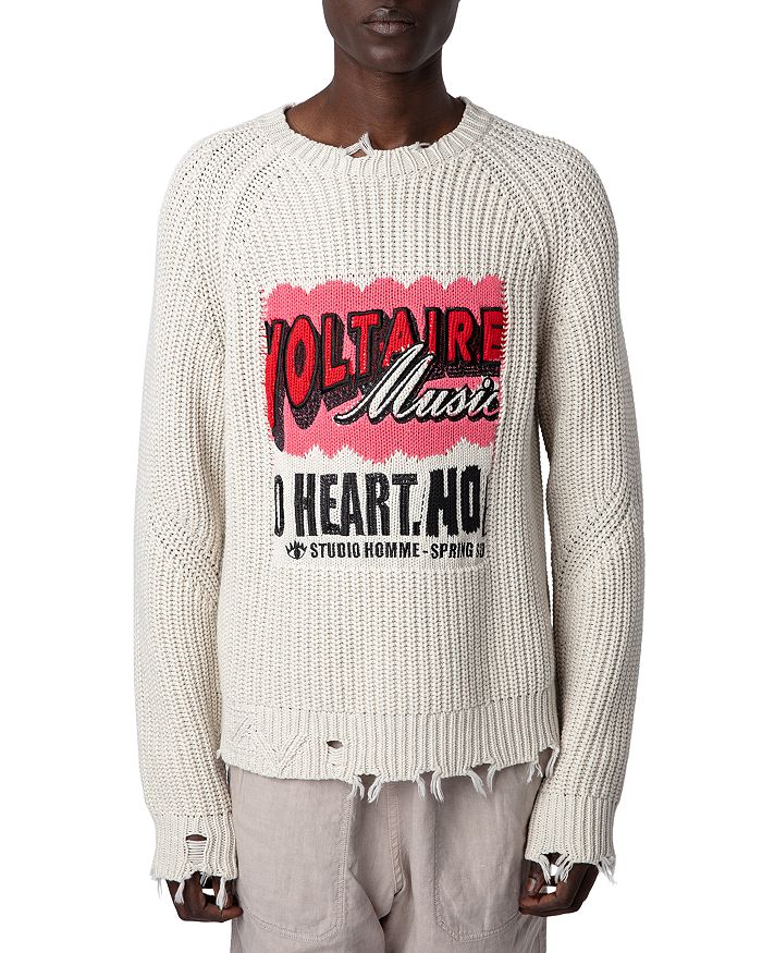 Zadig & Voltaire Tim Cotton Intarsia Jacquard Regular Fit Crewneck ...