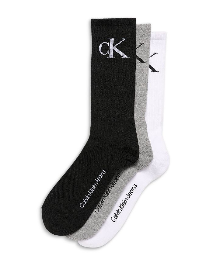 Calvin Klein Archive Logo Cushioned Athletic Crew Socks - 3 pk ...