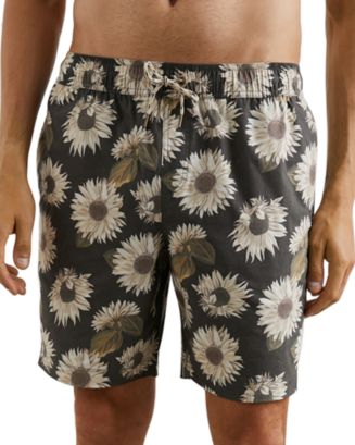 Rails Kian Relaxed Fit Sunflower Twirl Patterned Swim Trunks ...