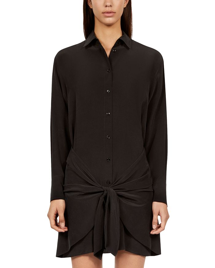The Kooples Draped Waist Shirt Dress | Bloomingdale's