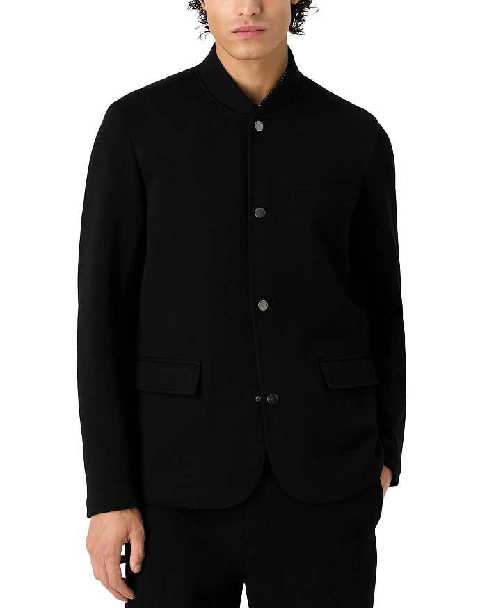 Emporio Armani Fleece Snap Front Jacket | Bloomingdale's
