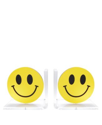 Tara Wilson Designs Mirrored Smiley Face Bookends | Bloomingdale's