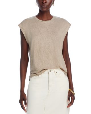 Majestic Filatures Crewneck Stretch Linen Tee | Bloomingdale's