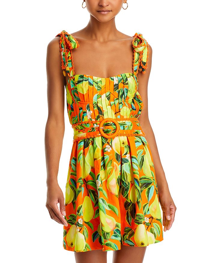 FARM Rio Tie Strap Mini Dress | Bloomingdale's