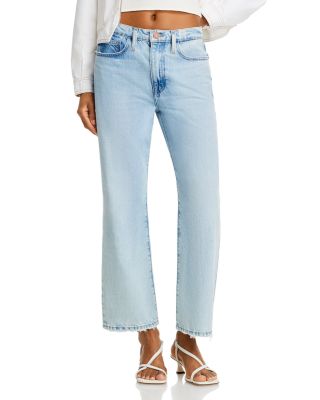 FRAME Le Jane Ultra High Rise Ankle Wide Leg Jeans in Fizz Indigo ...