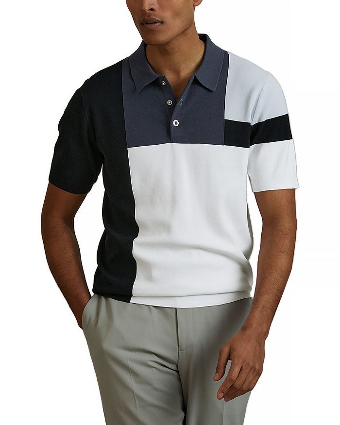 REISS Charge Snap Color Blocked Polo Shirt | Bloomingdale's