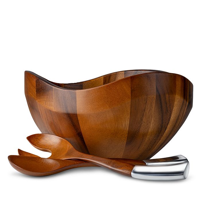 Nambé Billow Salad Bowl with Servers | Bloomingdale's