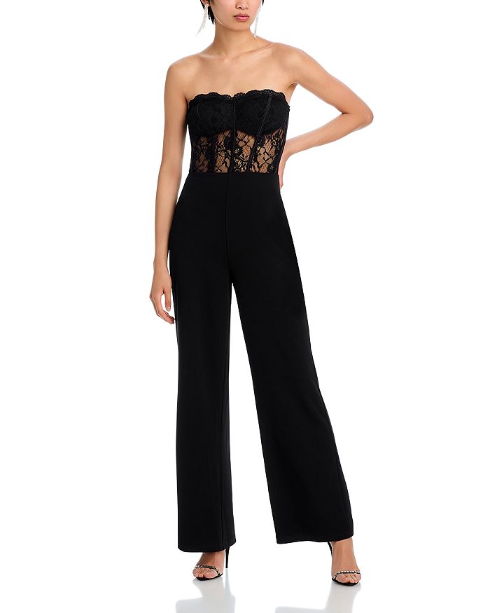 AQUA Bustier Jumpsuit - 100% Exclusive | Bloomingdale's