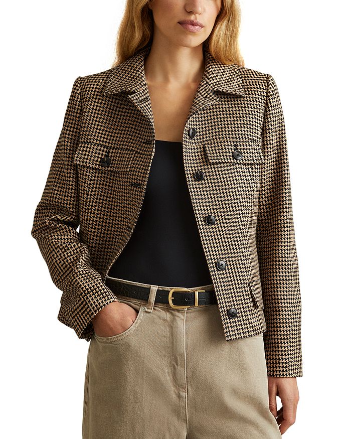REISS Lena Check Jacket | Bloomingdale's