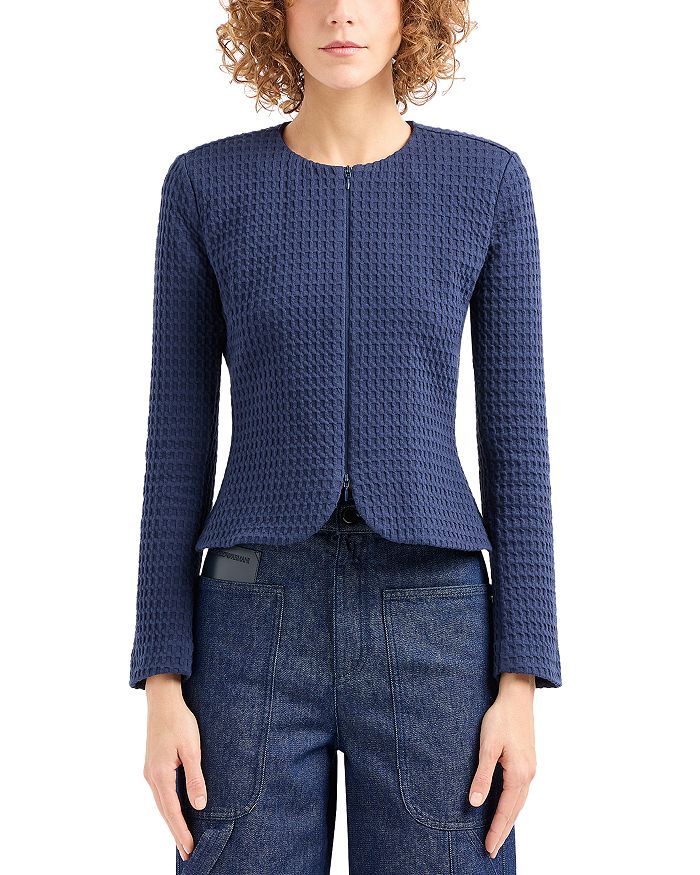 Emporio Armani Matelassé Net Jacket | Bloomingdale's