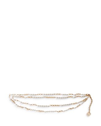 Maje Imitation Pearl Chain Belt | Bloomingdale's Women