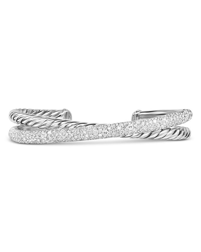 David Yurman Crossover Two Row Cuff Bracelet in Sterling Silver with ...
