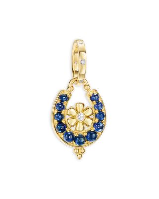 Temple St. Clair 18K Yellow Gold FJ Blue Moonstone & Diamond Flower ...