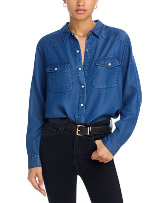 AQUA Western Denim Shirt - Exclusive | Bloomingdale's