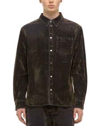 Helmut Lang Flocked Button Front Shirt | Bloomingdale's