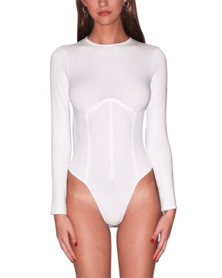 Click here for Fleur du Mal Long Sleeve Corset Bodysuit prices