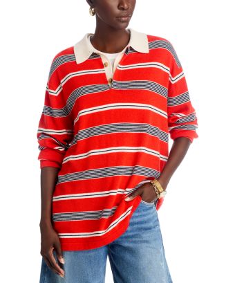 Guest in Residence Cashmere Striped Rugby Shirt | Bloomingdale's