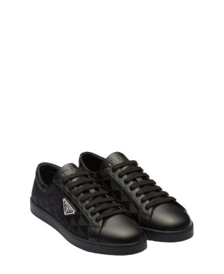 Prada Mens Leather and Re-Nylon Sneakers