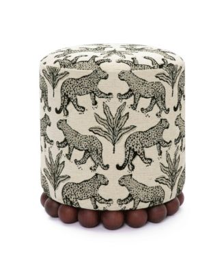 Click here for Tov Furniture Dex Leopard Jacquard Ottoman prices