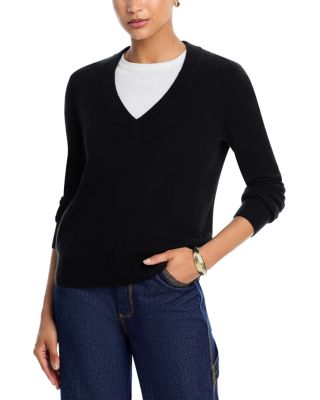 Click here for Aqua 100 Cashmere V Neck Sweater - Exclusive prices