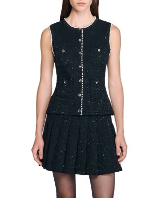 Click here for Sandro Decorative Tweed Waistcoat prices