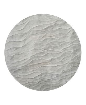 Dalyn Pacifica PA1 8x8 Round Area Rug - Gray  Beige
