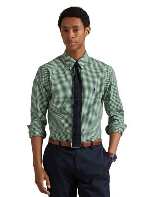 Click here for Polo Ralph Lauren Cotton Stretch Poplin Gingham Ch... prices
