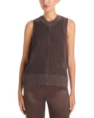 Click here for Eileen Fisher Cotton & Silk Knit Vest prices