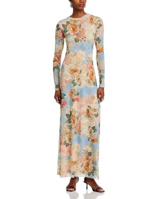 Click here for Afrm Paola Round Neck Mesh Dress prices