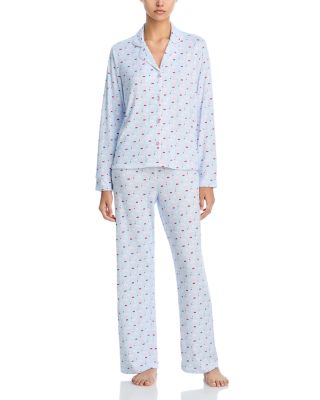 Click here for Aqua Notched Collar Jersey Pajama Set - Exclusive prices