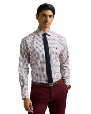 Click here for Polo Ralph Lauren Cotton Stretch Poplin Gingham Ch... prices