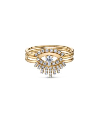 Click here for Sydney Evan 14K Yellow Gold Diamond Pave Evil Eye... prices