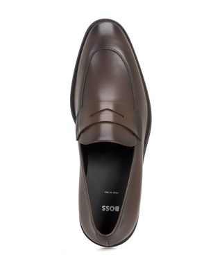 Click here for Boss Mens Derrek Apron Toe Penny Loafers prices