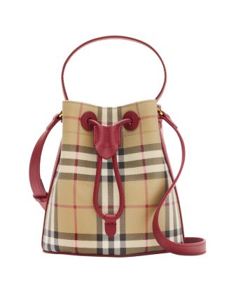 Burberry Mini Check Bucket Bag | Bloomingdale's Handbags