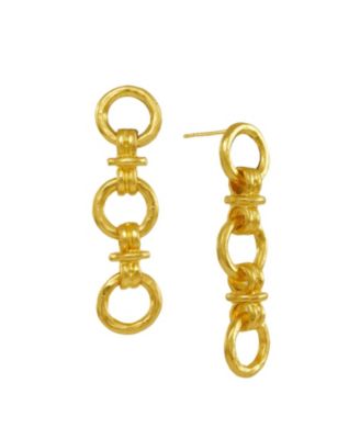 Click here for Ottoman Hands Zehra Chain Drop Stud Earrings prices