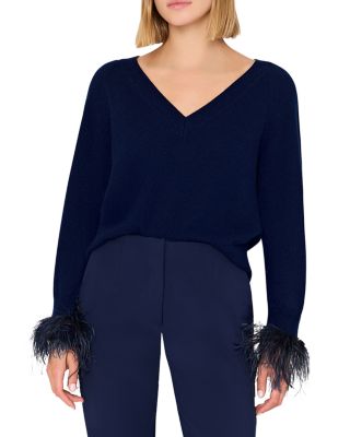 Click here for Milly Wool Blend V Neck Sweater prices