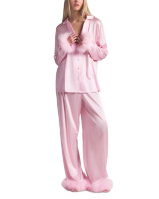 Click here for Skims Feather Trim Pajama Set prices