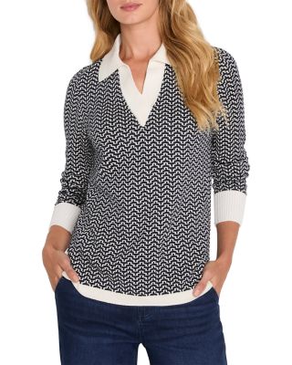 Click here for Nic+Zoe Two Tone Jacquard Sweater prices