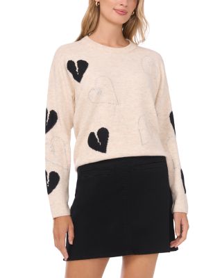 Click here for Vince Camuto Many Hearts Crewneck Sweater prices