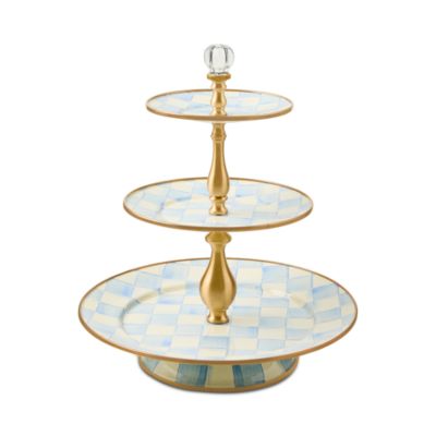 Click here for MacKenzie-Childs Sky Check Three Tier Sweet Stand prices